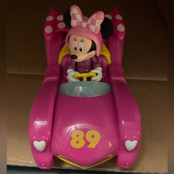Disney | Toys | Disney Minnie Mouse Pink And Yellow Racing Car Push Car ...